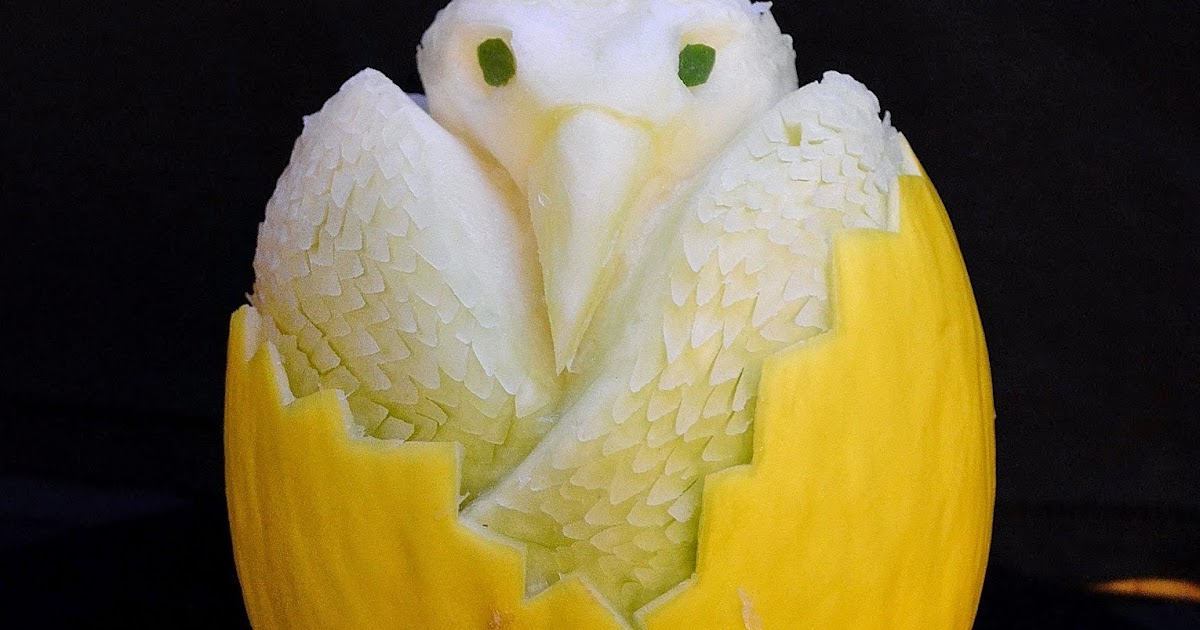 food carving ivelin stanchev: Food Carving Melon Bird Hatching by ...