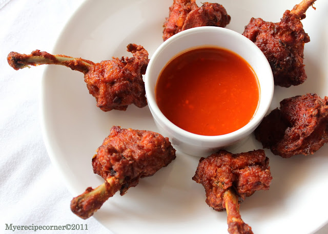 Mye's Kitchen: Indian Chicken lollipop with Hot garlic sauce