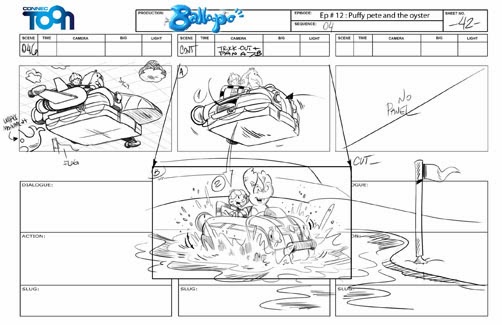 Pablo Mendelbaum Portfolio: Storyboard for pre-school tv animated series..