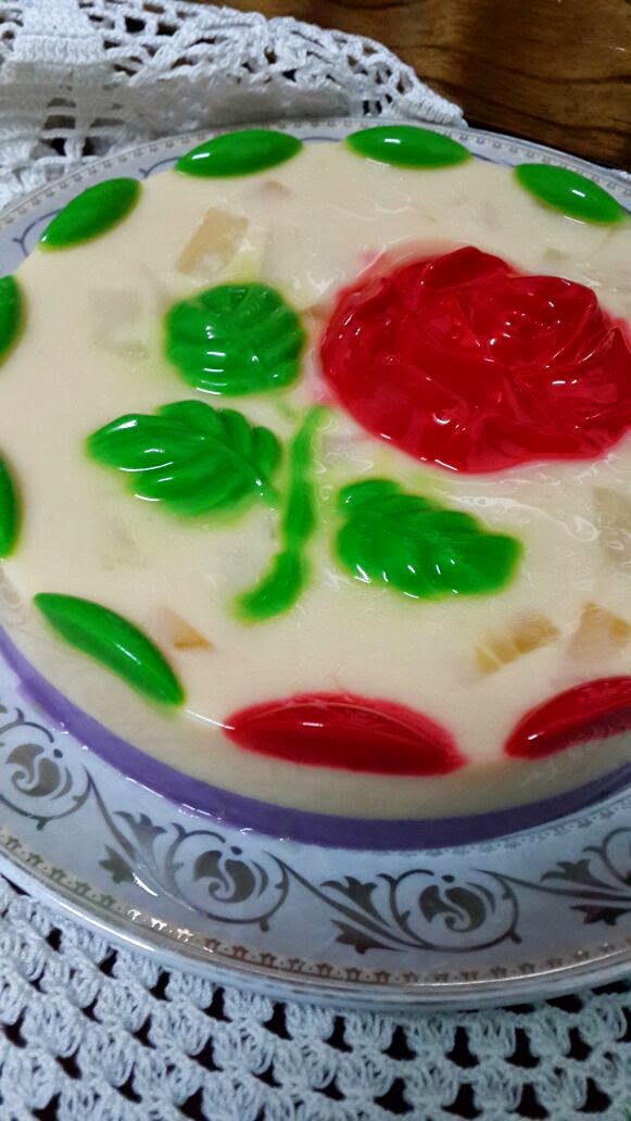 Kitchen Mak Tok (Sajian Dapur Bonda): Resepi Retro: Puding Koktel Bunga Ros