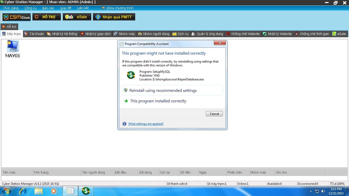 Hướng dẫn cách tắt thông báo lỗi cài đặt Program Compatibility ...