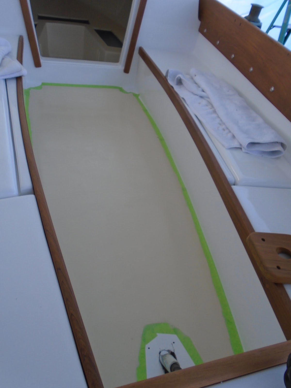 Joule, Cape Dory Typhoon (hull #1044): Installation of Jib Tracks and ...
