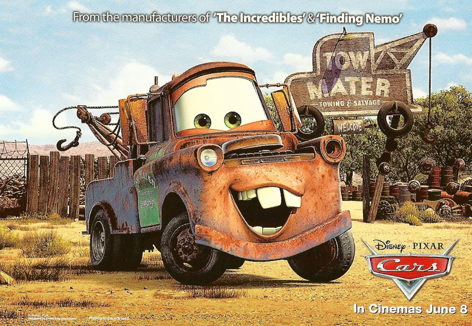 My Favorite Postcards: Cars Disney Movie - Released on June 8, 2006