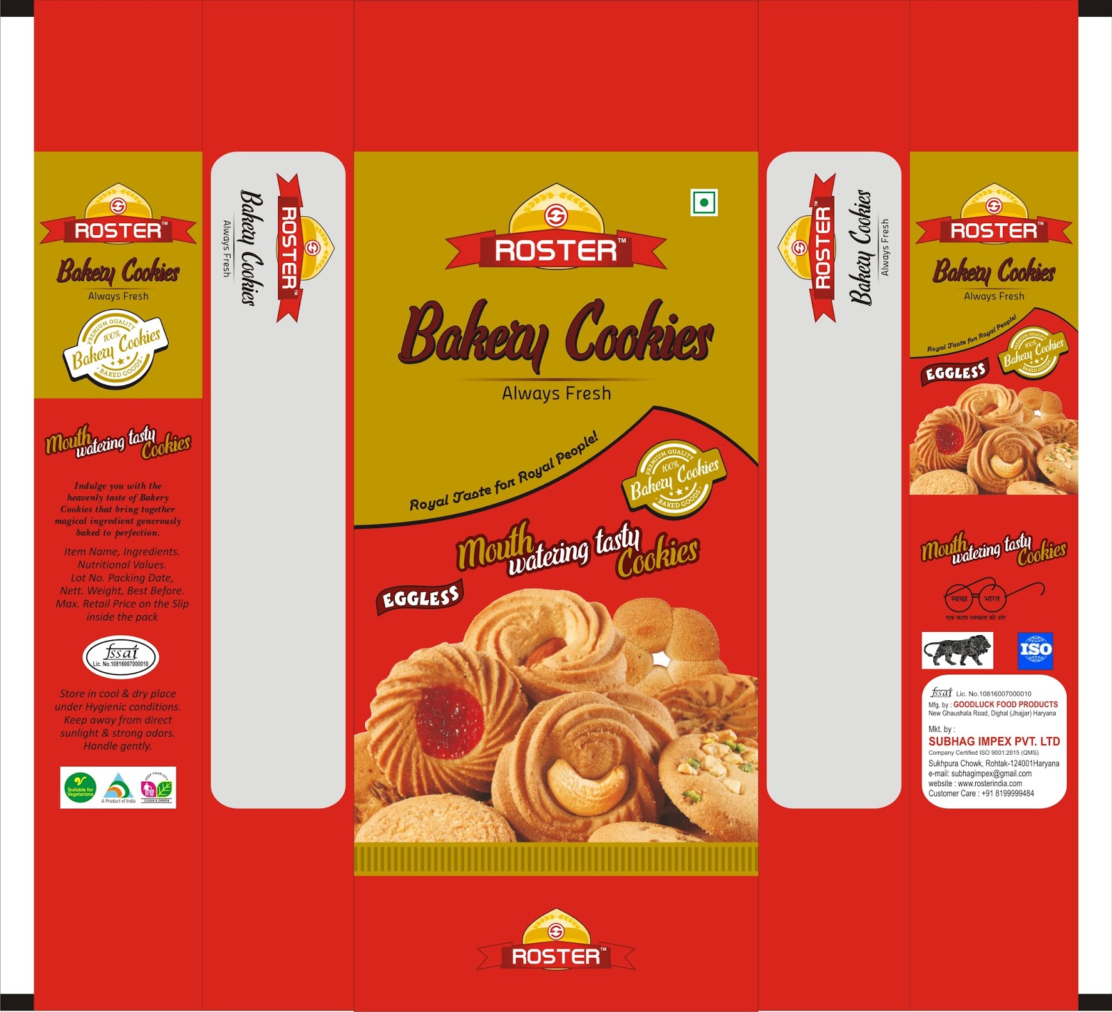 Aakash Design Studio: Bakery Cookies Pouch Design by Aakash Design Studio