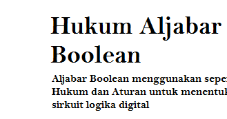 Aljabar Boolean - Pengertian, Hukum, dan Contoh Soal Aljabar Boolean ...