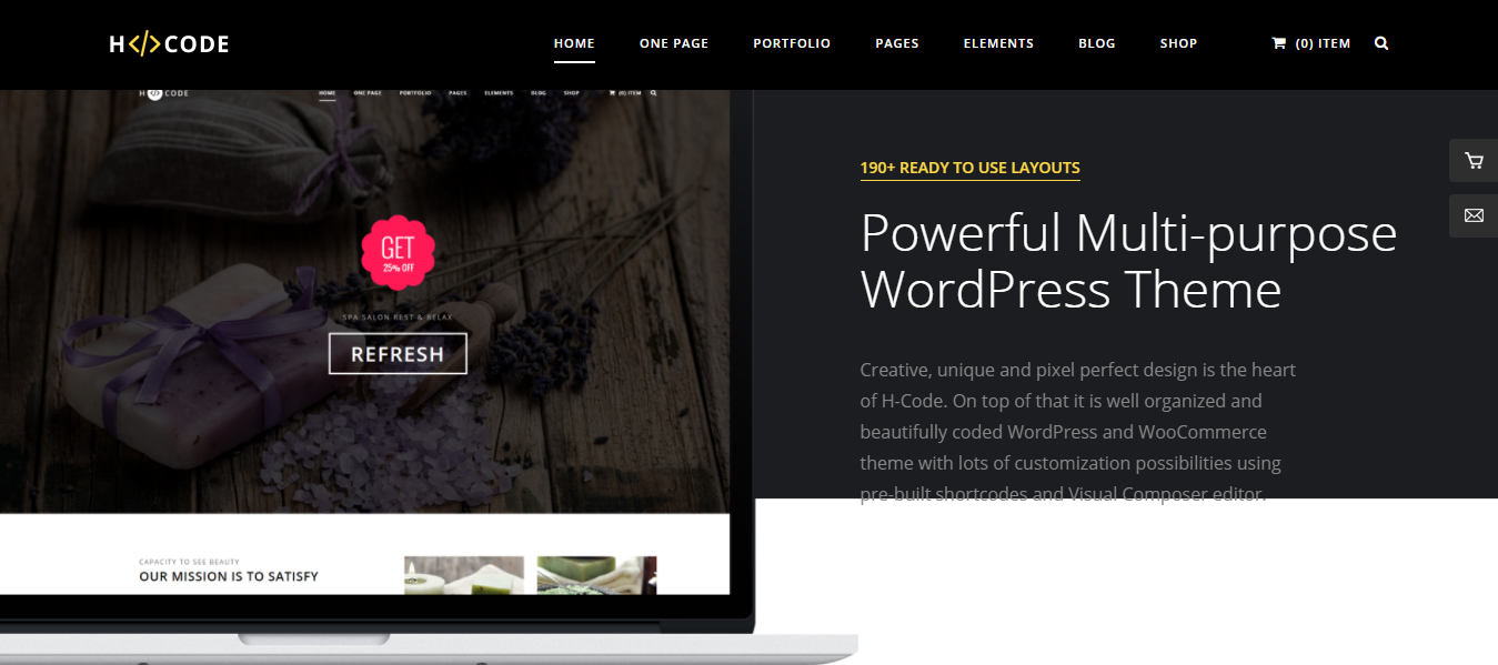 H-Code Responsive & Multipurpose WordPress Theme