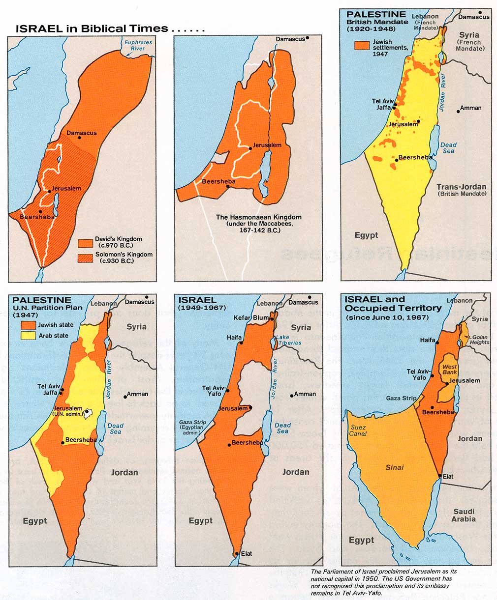 Mapas del Mundo: Mapa antiguo de israel