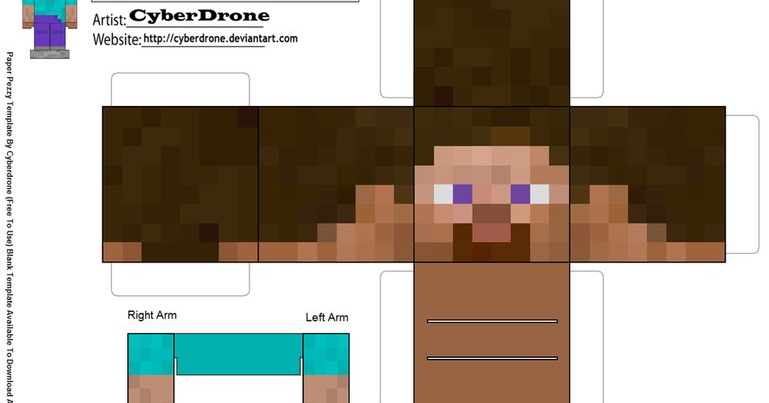 PapercraftMania: Papercraft Steve