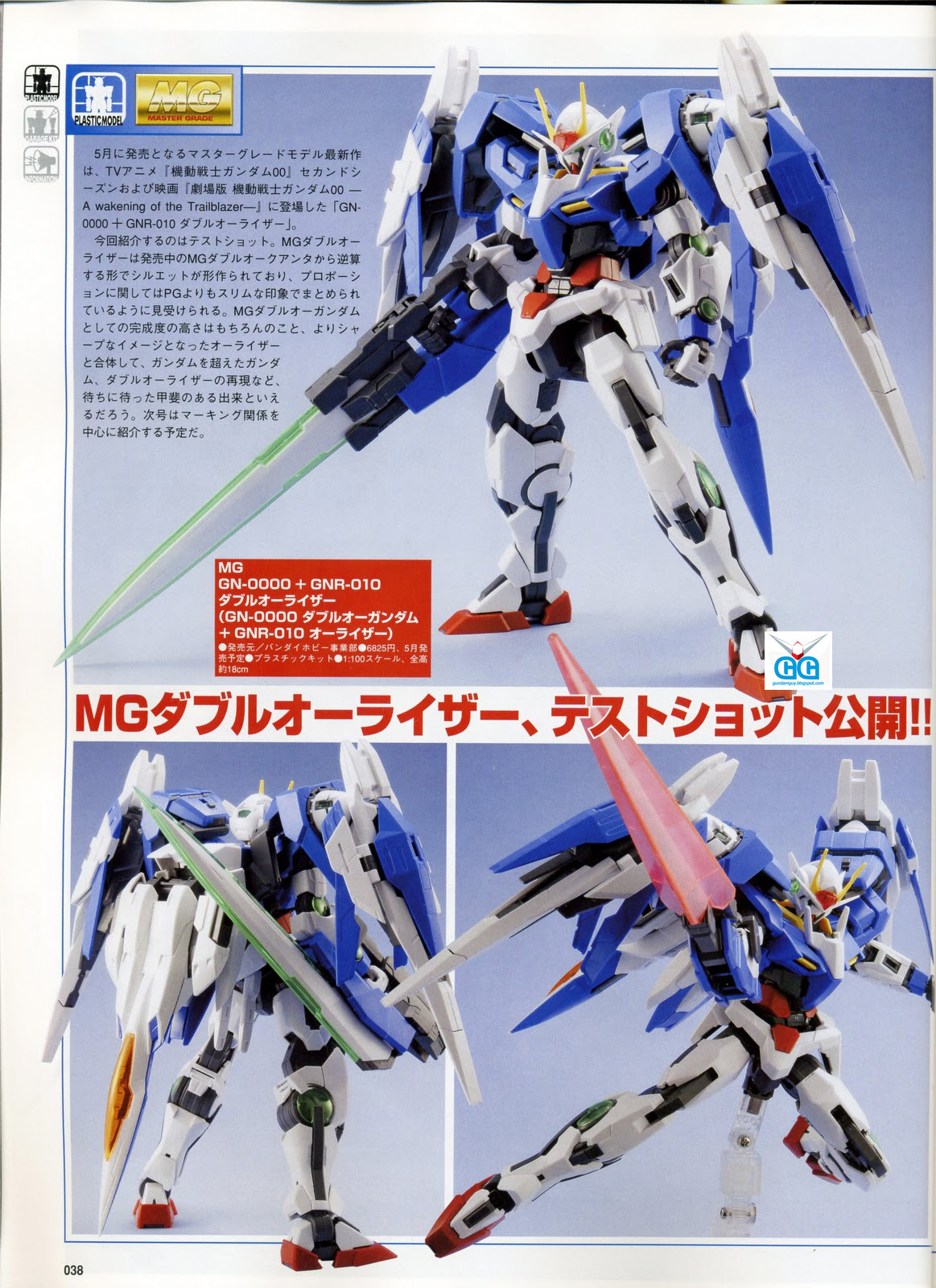 GUNDAM GUY: MG 1/100 GN-0000 + GNR-010 00 Raiser - Release Info ...