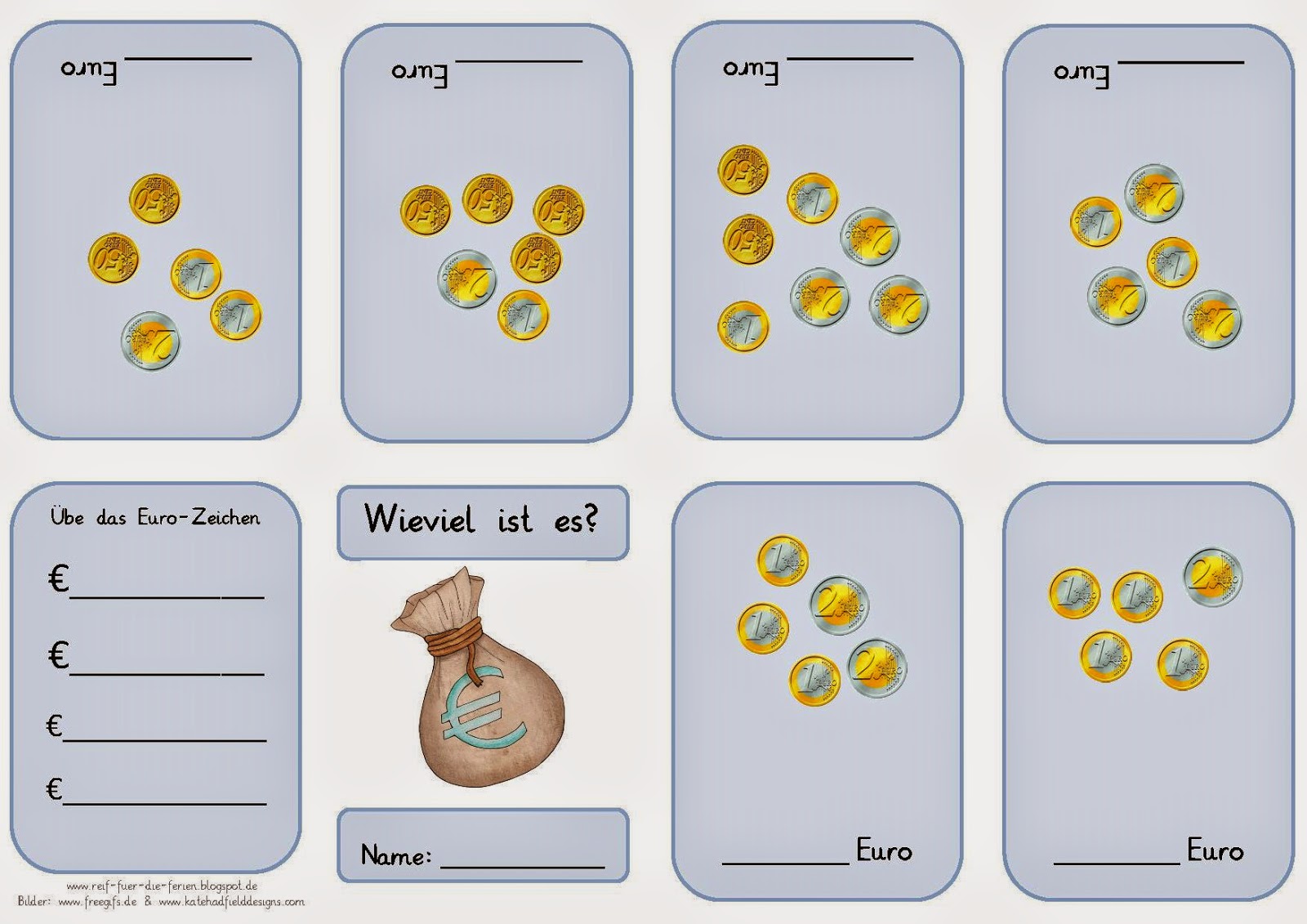 Reif für die Ferien: Faltbüchlein - Geld