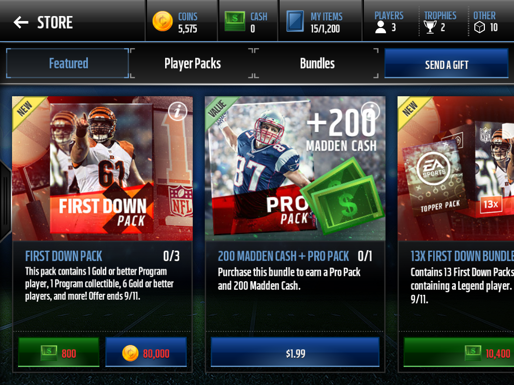 Madden Mobile 17: First Down Packs Have Hit The Stores!!!