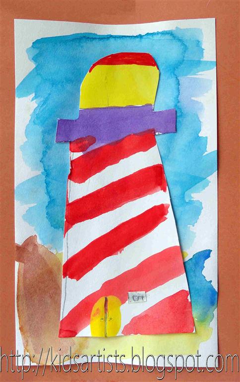 Kids Artists: Lighthouses along the coast