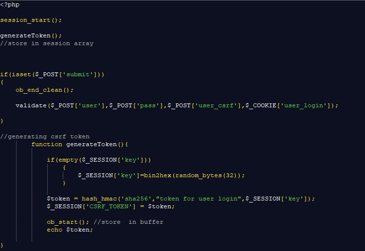 Implementing Cross-site Request Forgery protection in web applications via Synchronizer Token ...