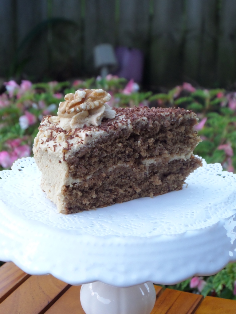 Through The Kitchen Door: COFFEE AND WALNUT SPONGE CAKE