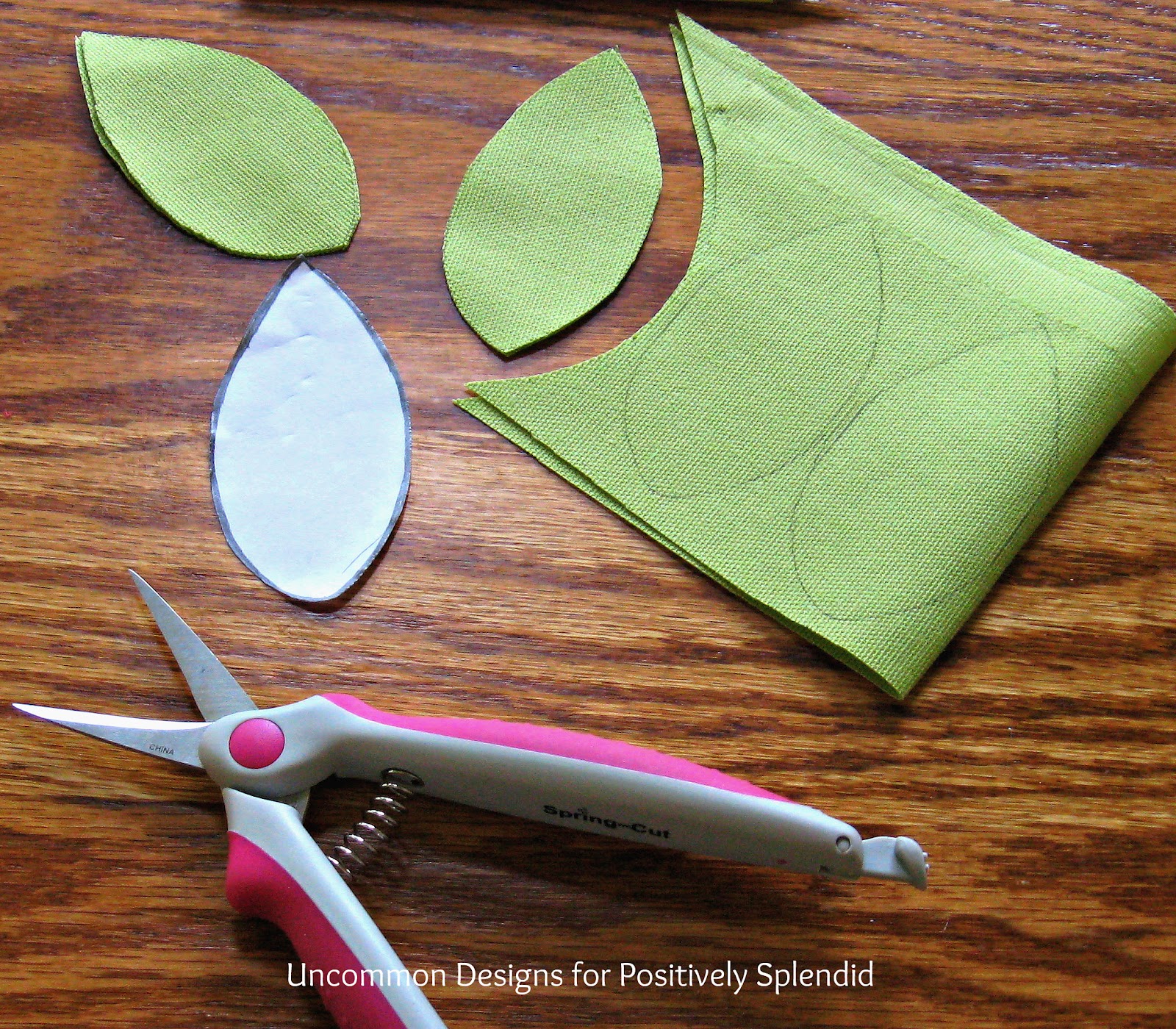 DIY Summer Fabric Flower and Leaf Wreath Tutorial - Uncommon Designs