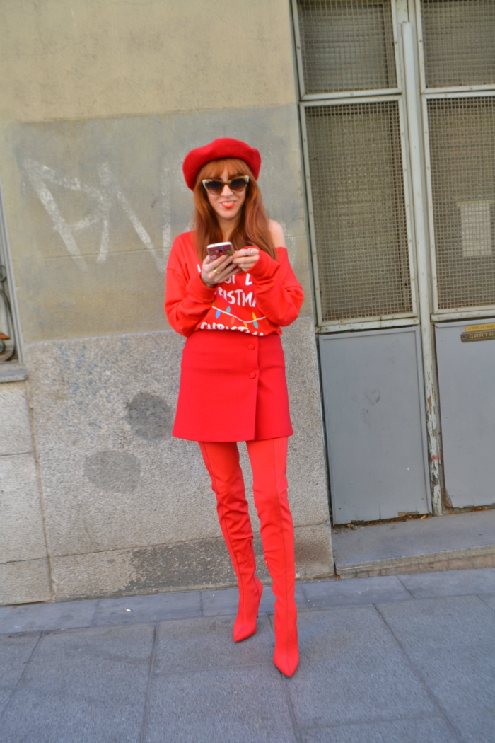 Total Look Rojo: Botas XL Rojas - Mi vida en rojo