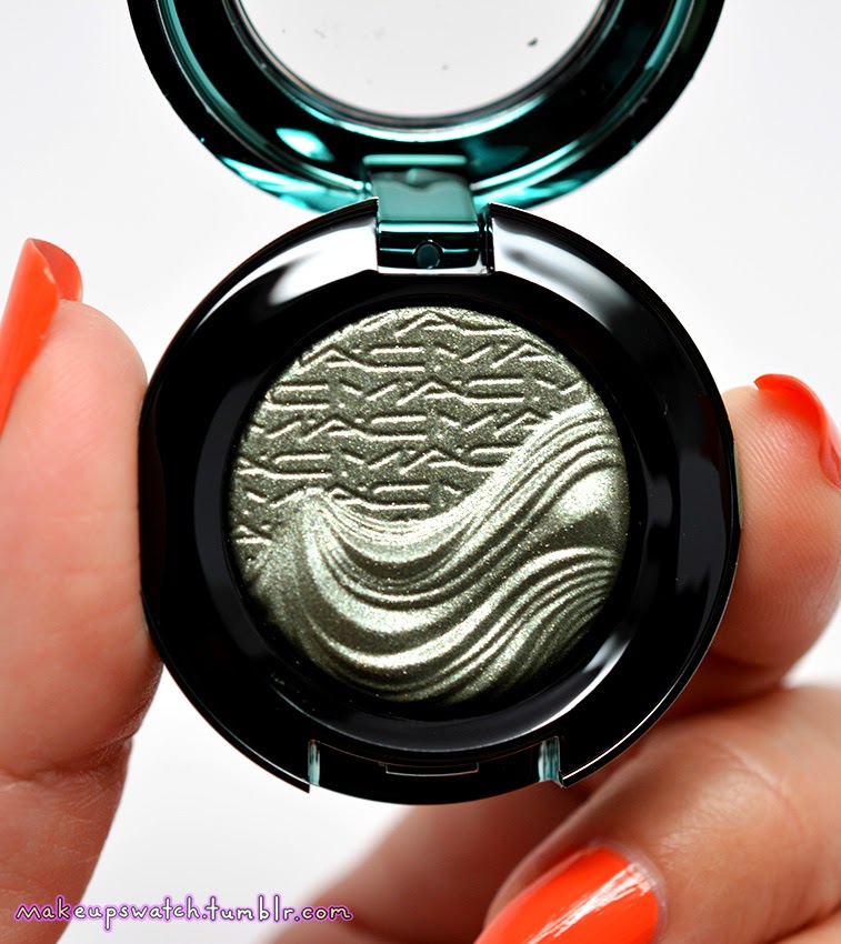 makeup: MAC Legendary Lure and Silver Sun Extra Dimension Eye Shadow