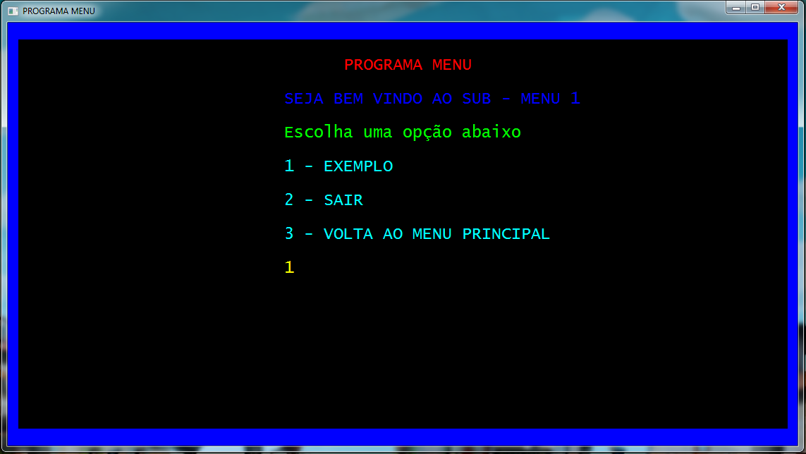Samuel Lima - Programador C/C++ : Exemplos de Menus - Linguagem C
