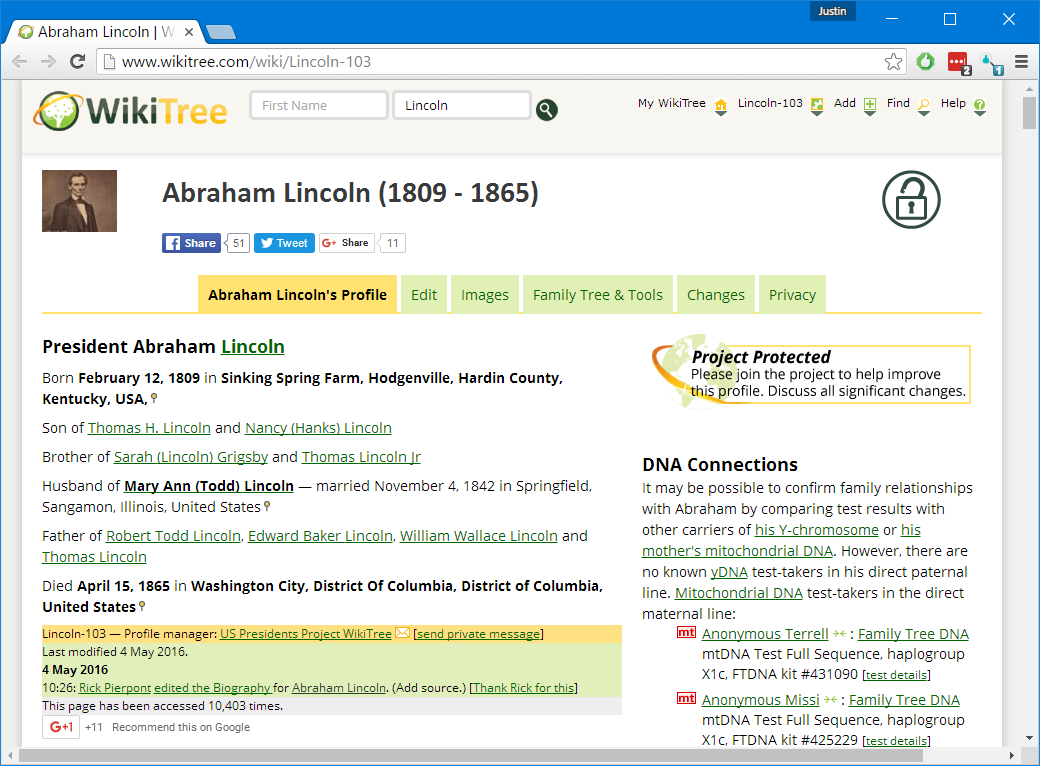 RootsSearch Blog: Full Support for WikiTree