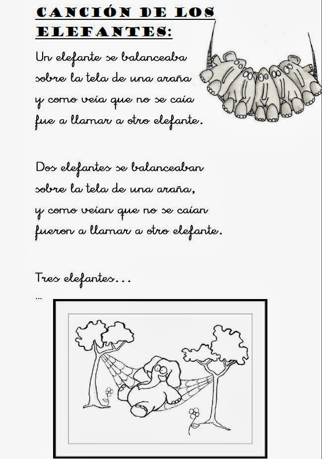 La clase de Diego: CANCIÓN DE LOS ELEFANTES