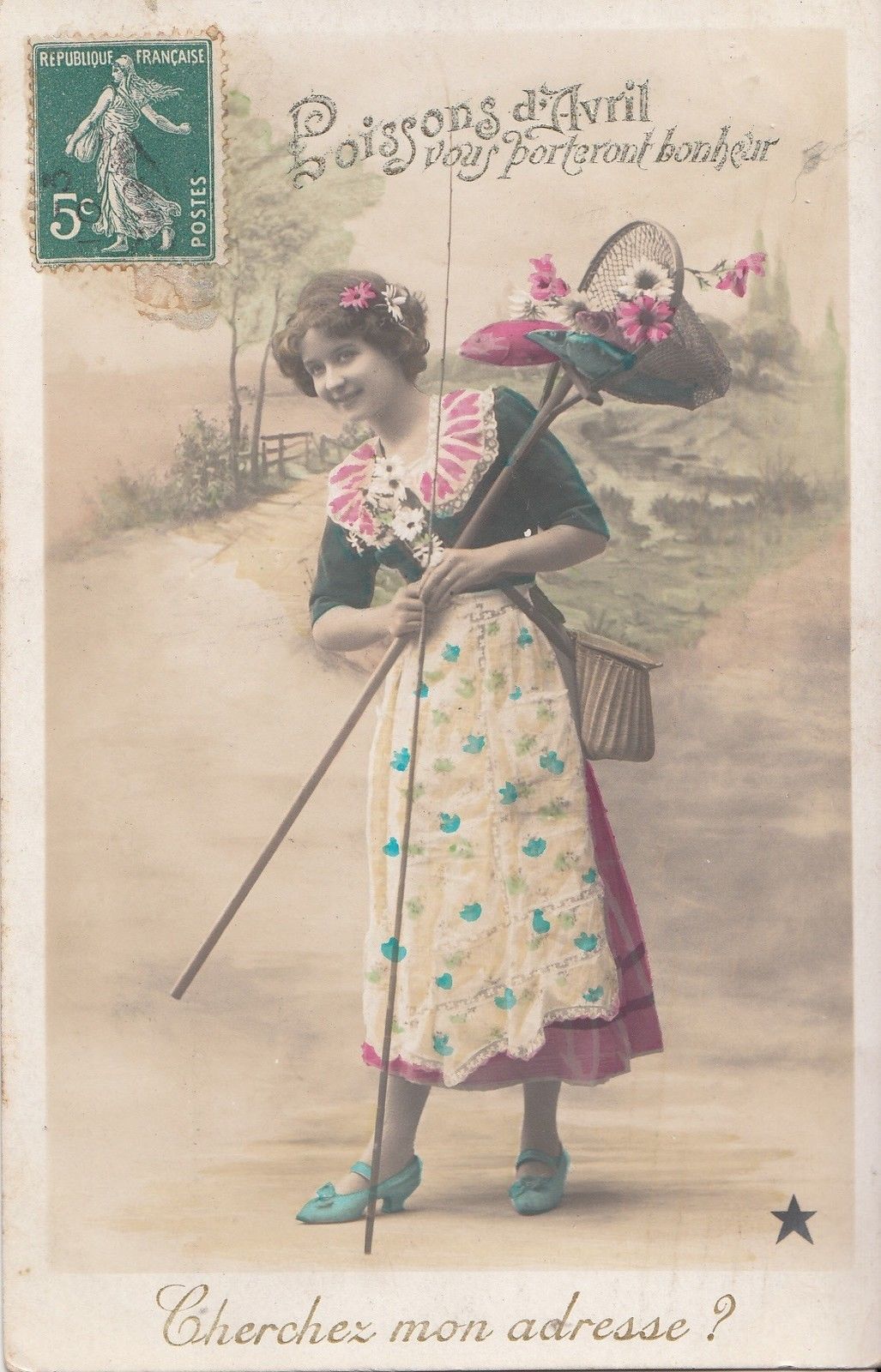 27 April Fools' Day Postcards of the 1910s Featuring Lucky Fish Pretty ...