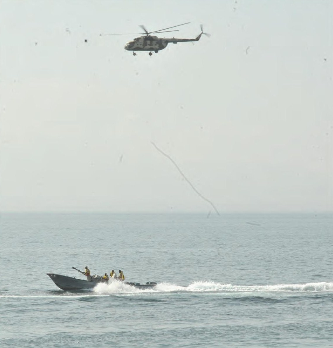 Eritrean Coast Guard Patrol Boat and an Mi-17 from the Eritrean Air ...