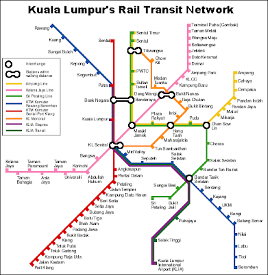 LRT, MRT, KTM Komuter Dan Monorail Kuala Lumpur - Cerita Diary Pink Tian