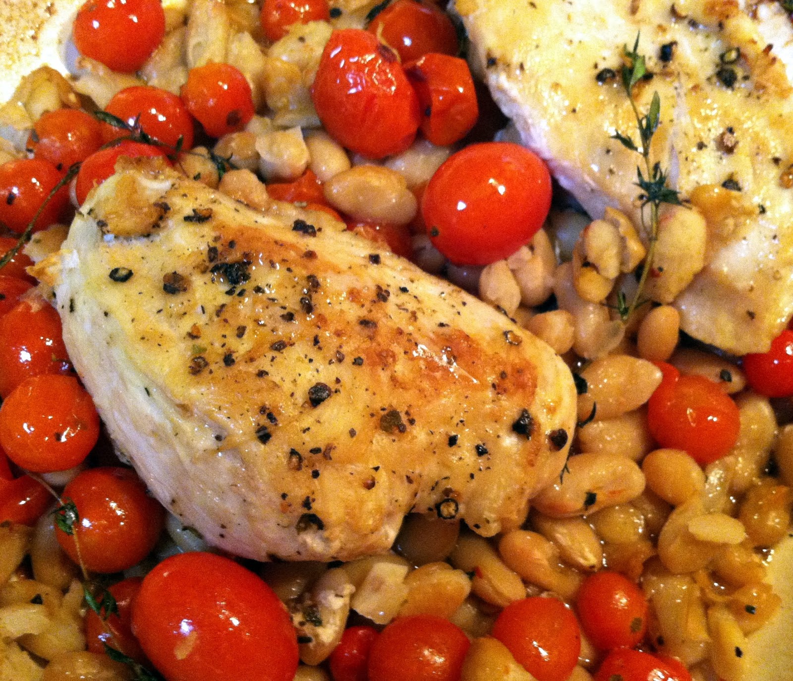 Chicken with White Beans & Tomatoes