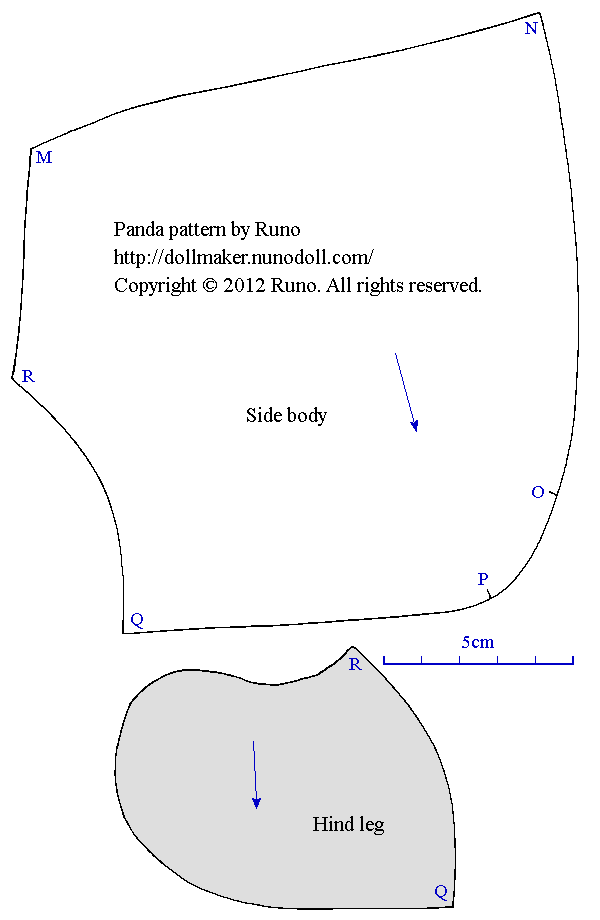 Bolsa ursinho panda passo a passo: Molde gratuito para imprimir - Ver e ...