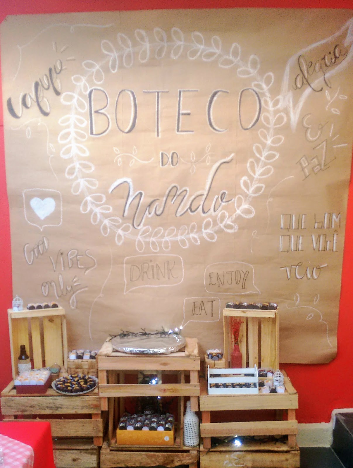 Painel de Papel Pardo/ Papel Kraft ~ Mamãe Sortuda