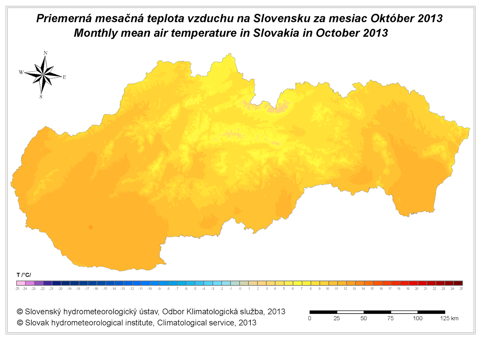 Klimatické zmeny tam, kde žijem, tam kde bývam.....: Mesačné merania ...