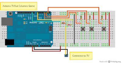 Winkleink - box of wires: Arduino & TVout Game Columns