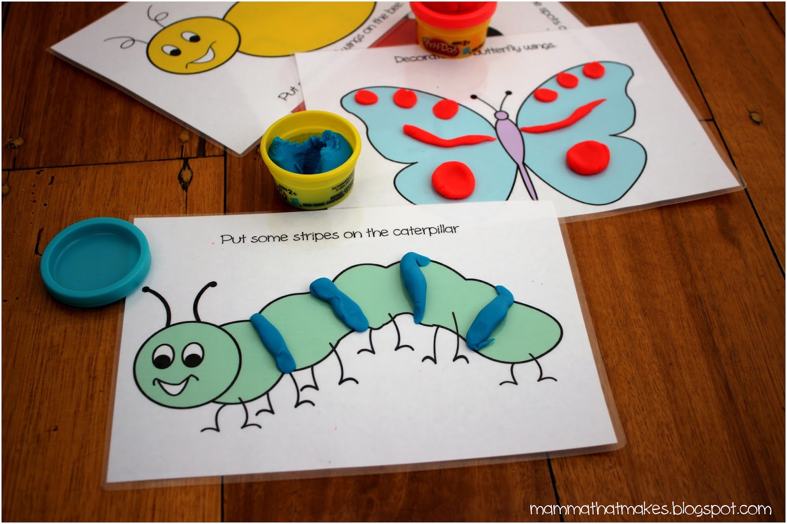 Mamma That Makes: Insect Play Dough Mats