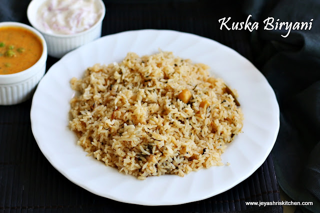 Jeyashri's Kitchen: Kuska recipe | Kuska biryani recipe