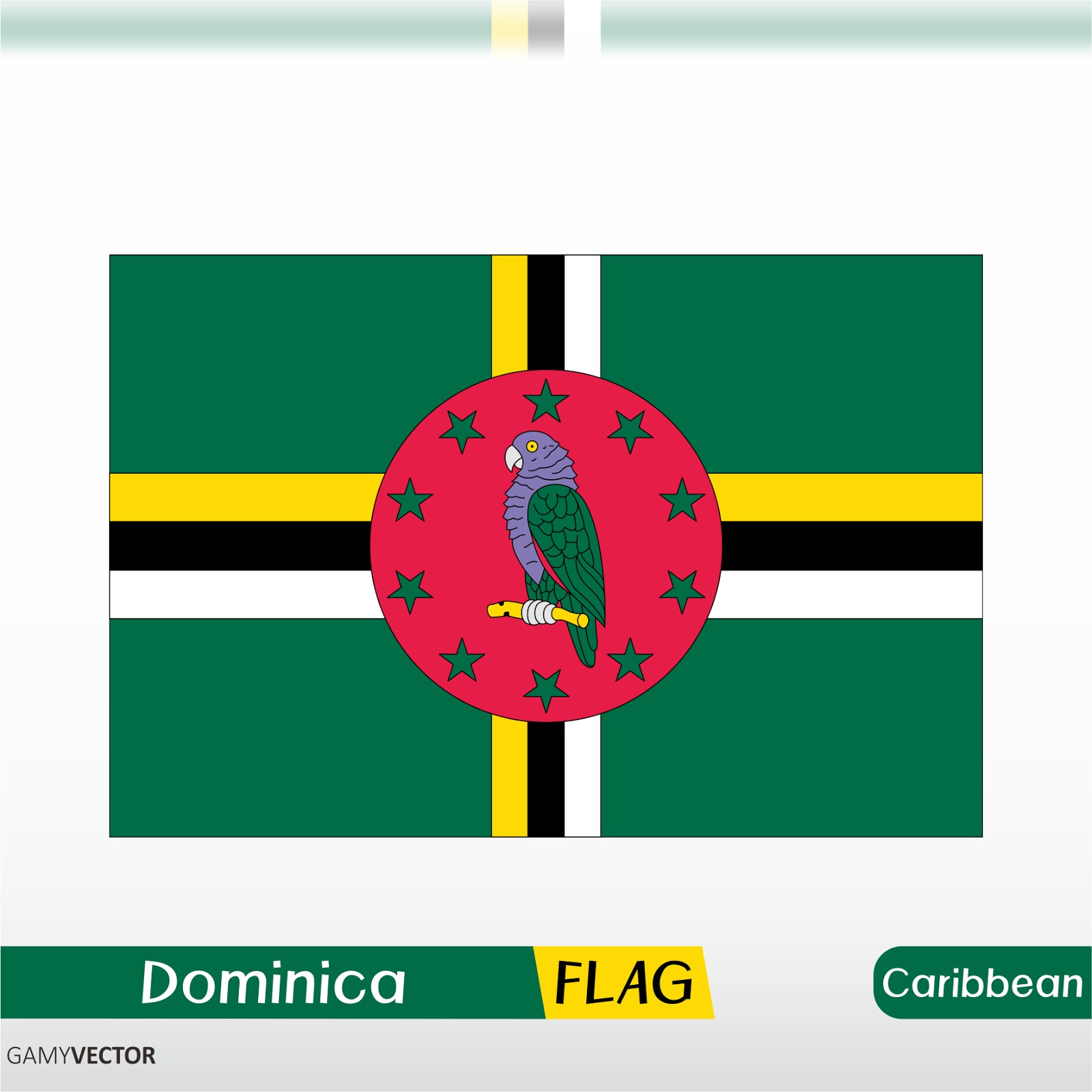 Dominica Flag Vector | GamyVector