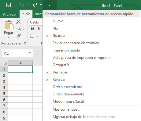 HOJA DE CÁLCULO APLICADO: ELEMENTOS DE LA VENTANA DE EXCEL 2016
