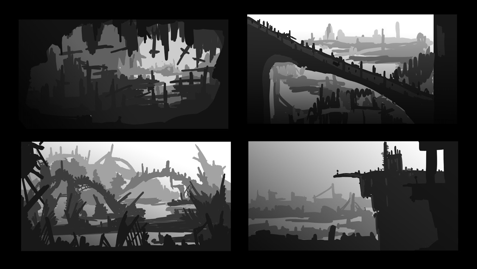 Landscape thumbnail | Landscape drawings, Environmental art, Game ...