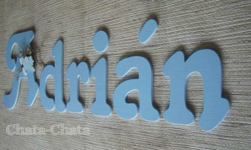 Chata-chata. Decoración infantil: NOMBRE Y SILUETAS PARA ADRIÁN