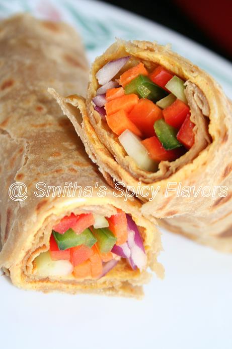 Eggy Roti Vegetable Roll ~ Smitha's Spicy Flavors, Simple and Healthy ...