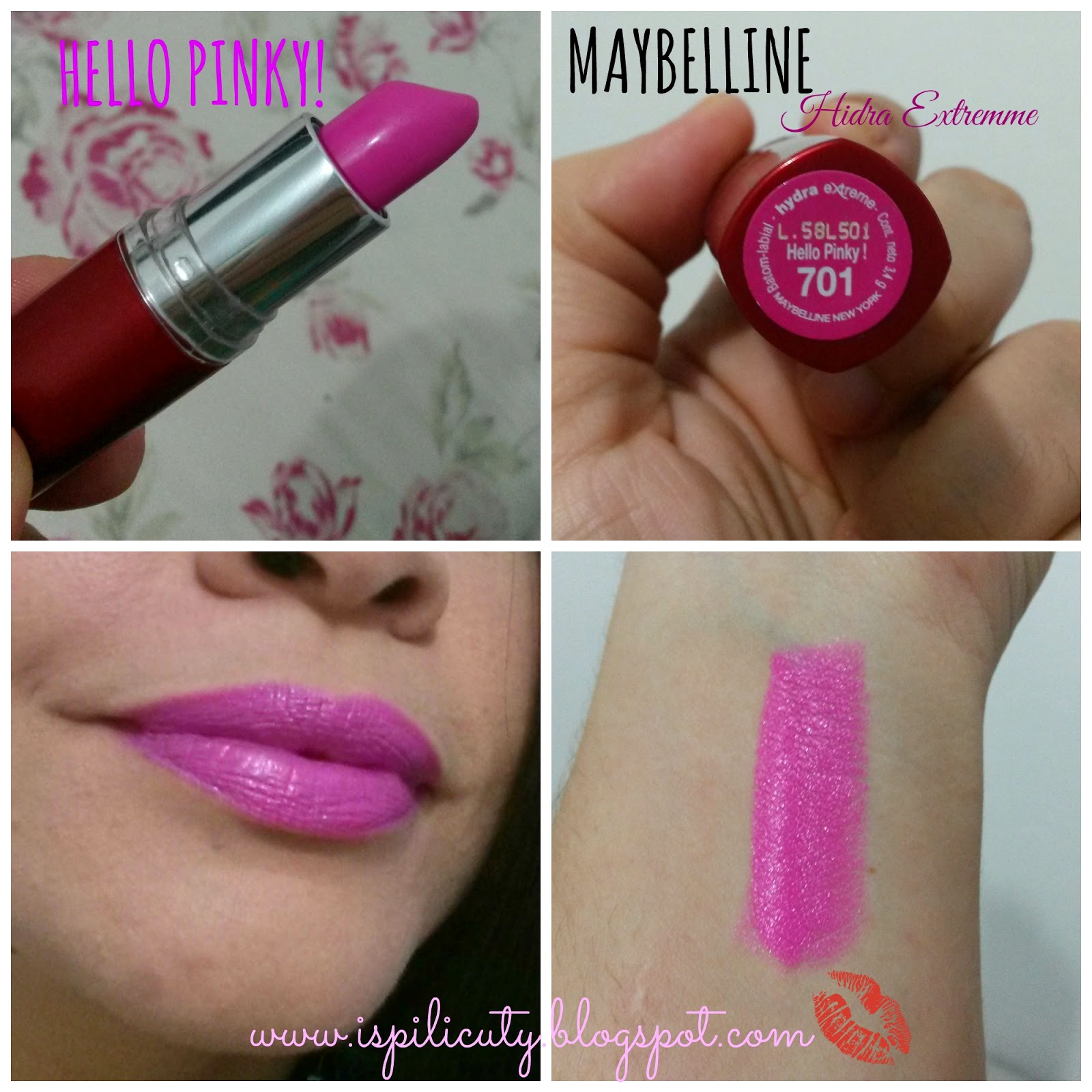 Batom Hello Pinky! da Maybelline #RESENHA | ***Blog Ispilicuty***
