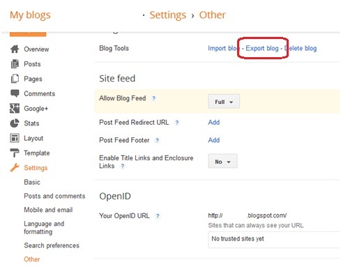 How to Export and Import Your Blog?