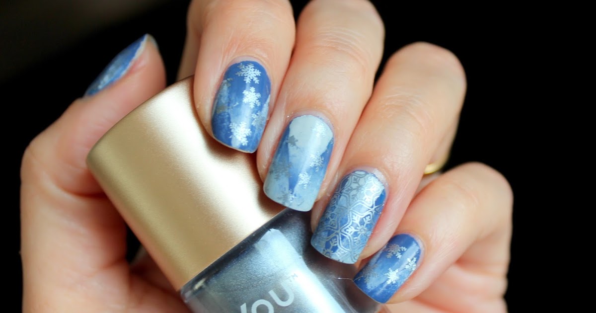 Nail Art │ Snowy morning nails using Moyou London [26GNAI] / Polished ...