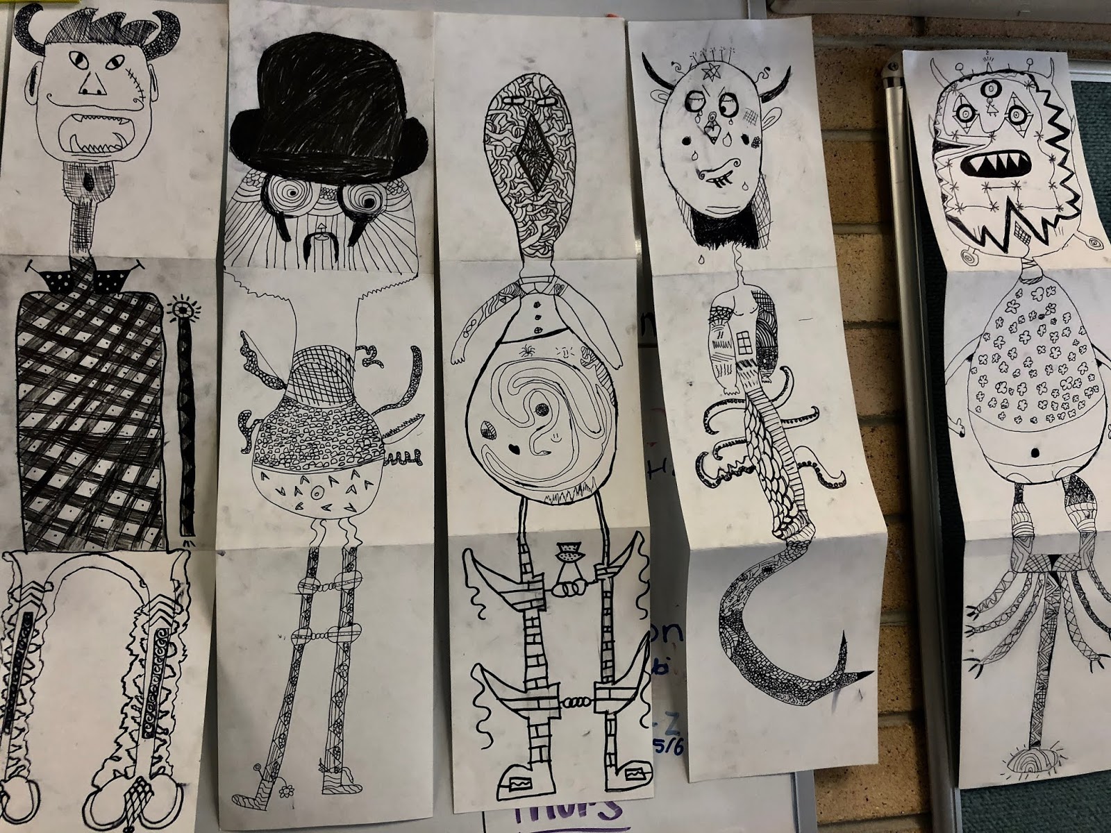 TNPS Student Artists: STAGE 2 - YEAR 3 and 4 EXQUISITE CORPSE