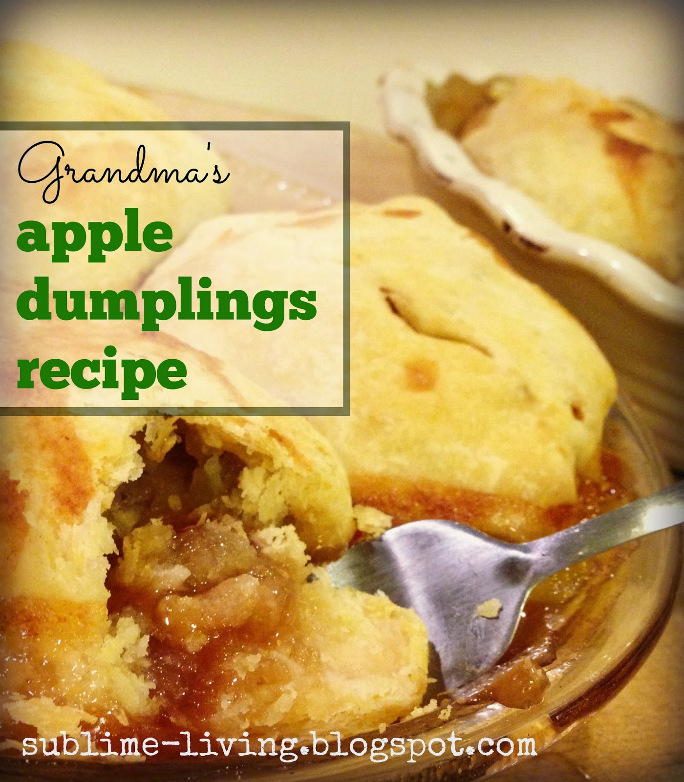 Sublime Living: Grandma's Old Fashioned Apple Dumpling Recipe ...