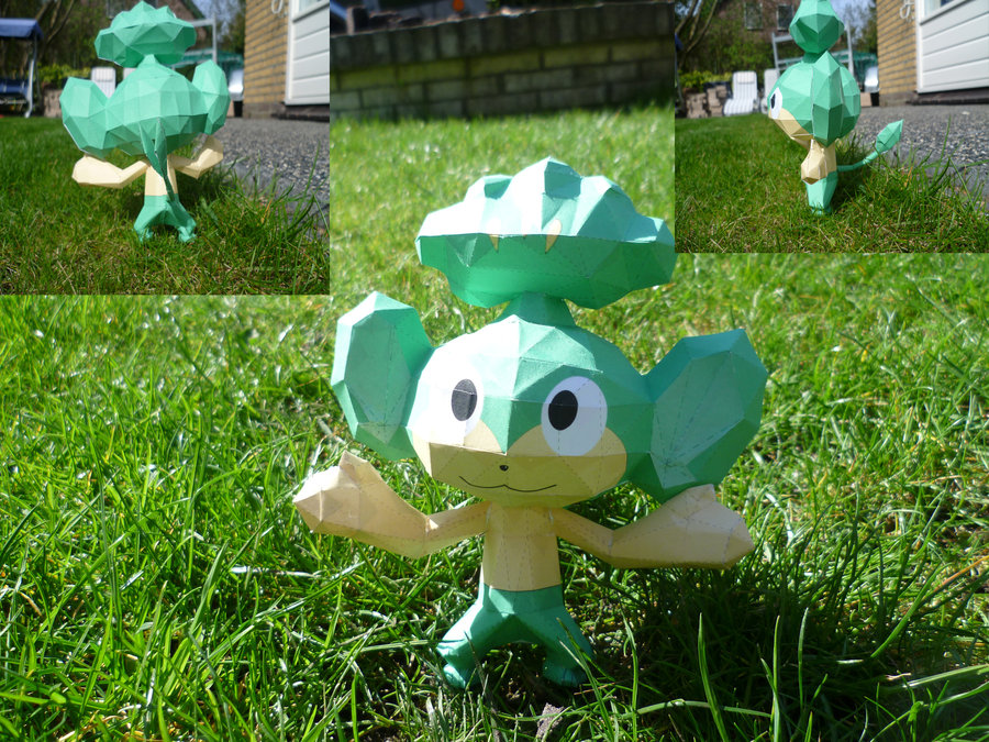 Pokemon Pansage Papercraft | Papercraft Paradise | PaperCrafts | Paper ...