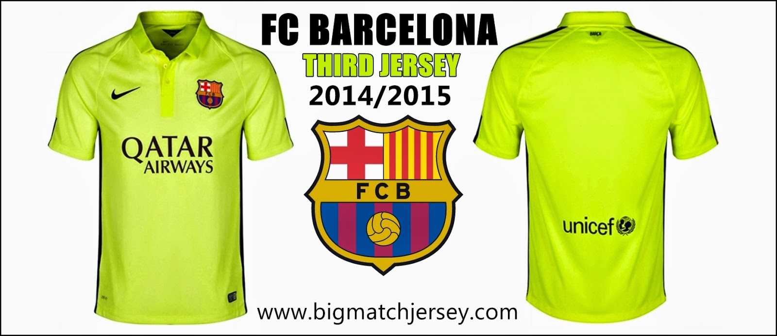 Jersey GO Barcelona Third 2014 - 2015 | Big Match Jersey | Toko Grosir ...