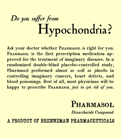 Crazy with a Side of Vanilla: 10 Hints that you Might be a Hypochondriac