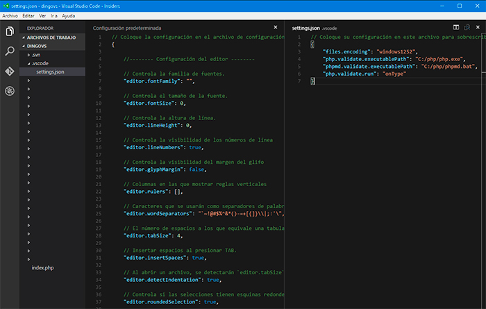 PHP con Visual Studio Code