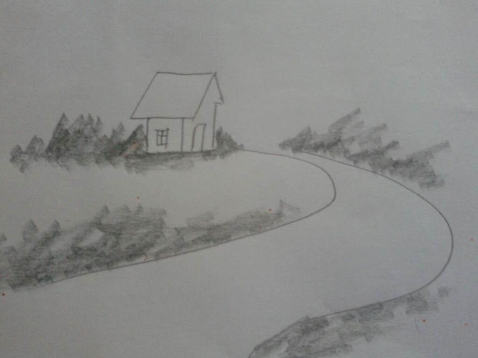 how to draw nature easy step by step_pencil draw - SHIJU M DRAWINGS